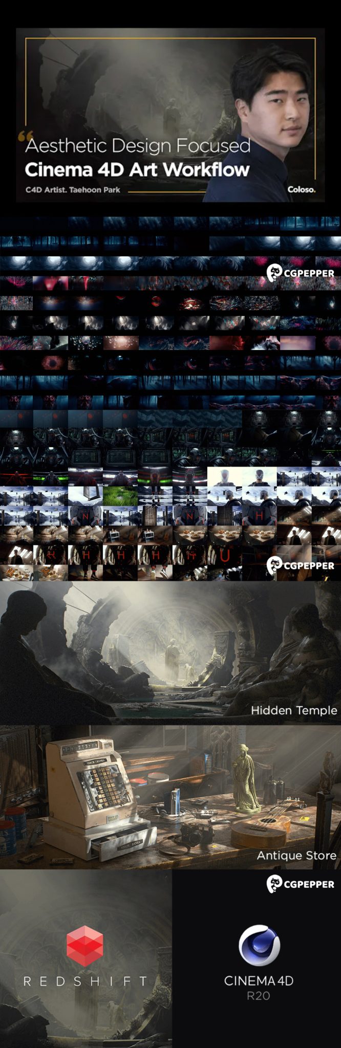 韩国艺术家 Taehoon Park 大师班：C4D渲染教程 —Coloso – Taehoon Park – Master Class ...