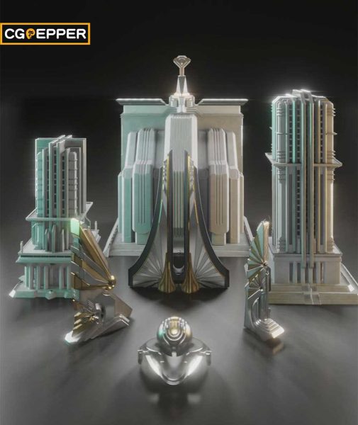 北欧野兽派幻想风格神话奇幻建筑3D模型 Asset Smash – Micro-Kit: Fantasy (Blender/FBX/OBJ格式) – CGPepper-专注优质三维资源