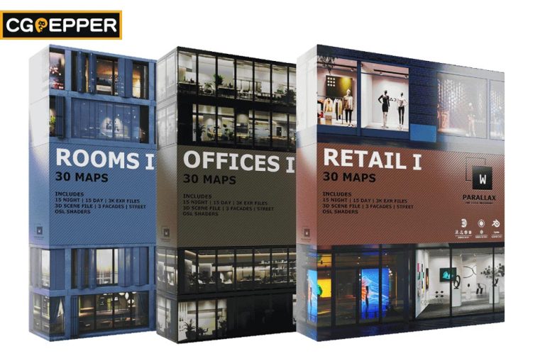 12个OSL纹理 – 6个白天 + 6个夜晚照明—ShadersBox STARTER KIT (OSL Texture ...